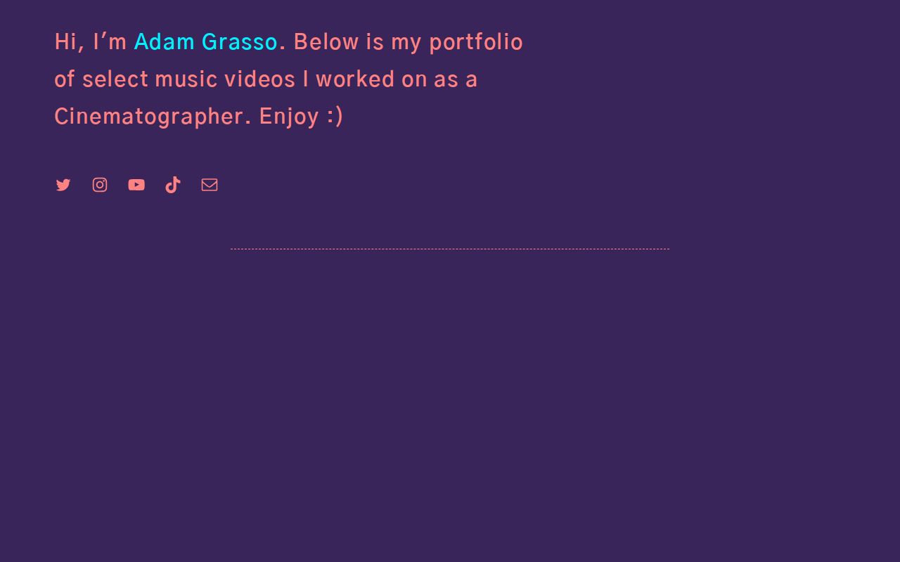 Adam Grasso Music Videos
